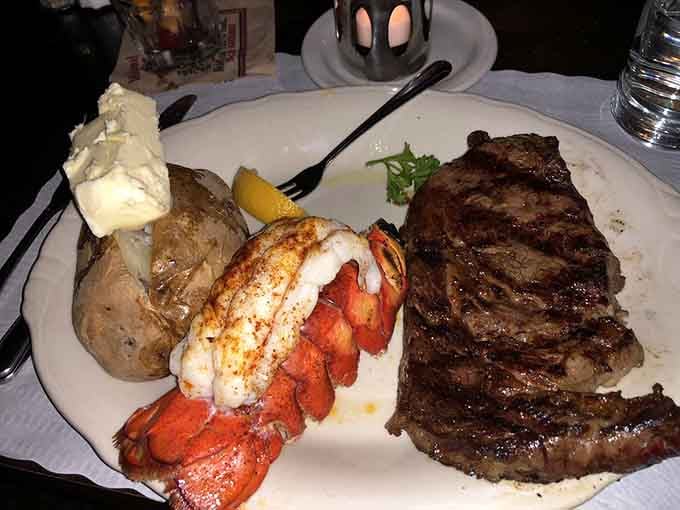 When your steak comes with a lobster tail companion, you know someone in the kitchen understands the meaning of celebration.