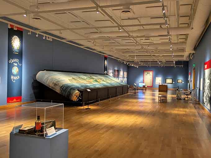 Inside the Minnesota Marine Art Museum, where world-class collections meet Mississippi River views in unexpected harmony.