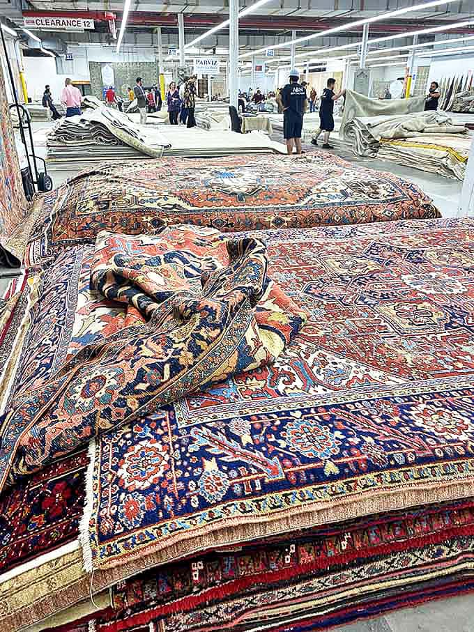 A sea of handwoven stories where each rug tells tales of distant lands. Your bare floors are practically begging for this kind of attention.