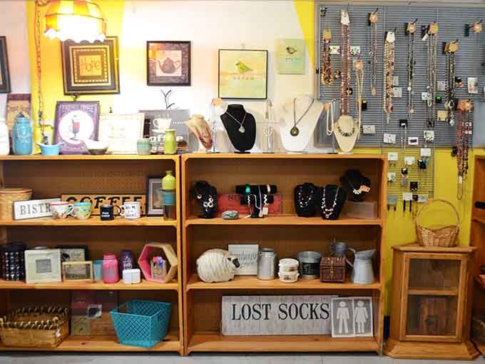 The "Lost Socks" box might be the most honest piece of retail signage in America&mdash;a universal problem finally acknowledged in this delightful display corner.