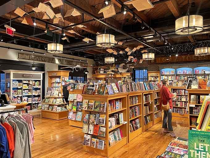 Those floating books aren't just decoration; they're a promise that this place takes whimsy as seriously as literature itself.