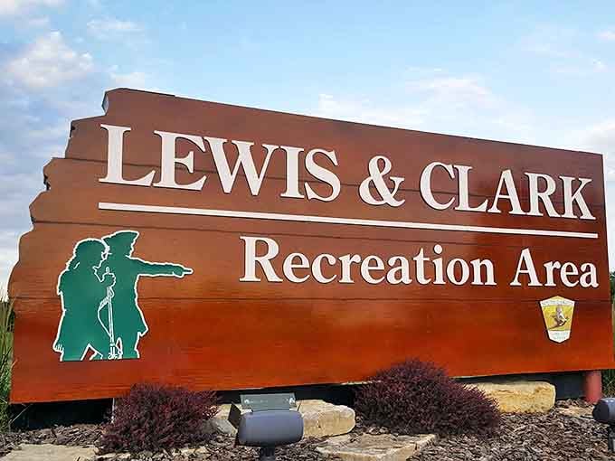 The entrance sign doesn't just mark your arrival&mdash;it's your official invitation to step into the footprints of America's most famous explorers, minus the dysentery and scurvy.