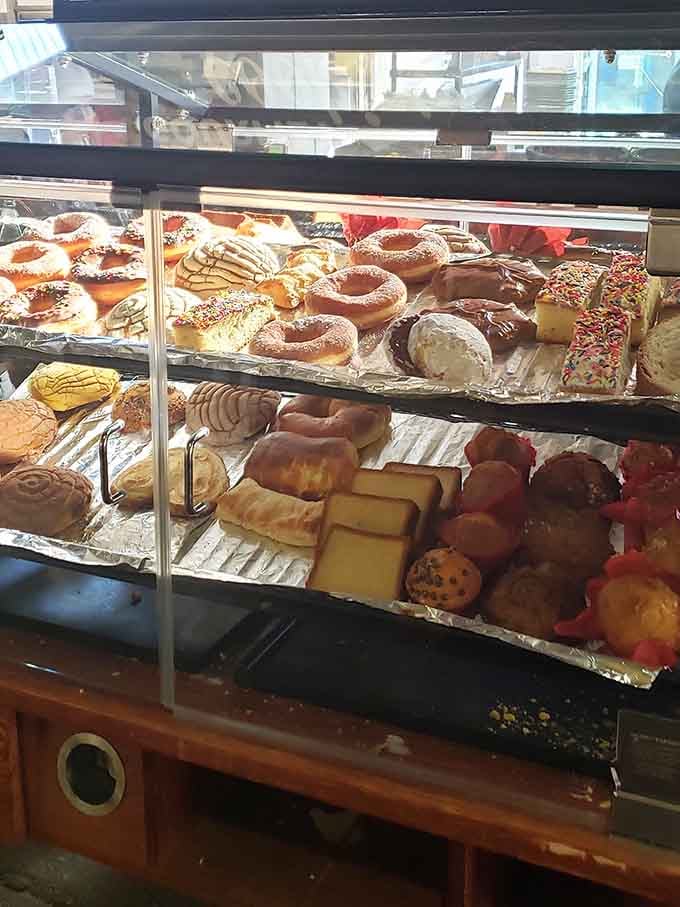 Sweet temptations await inside, where pastries and baked goods fuel your shopping marathon better than any energy drink ever could.