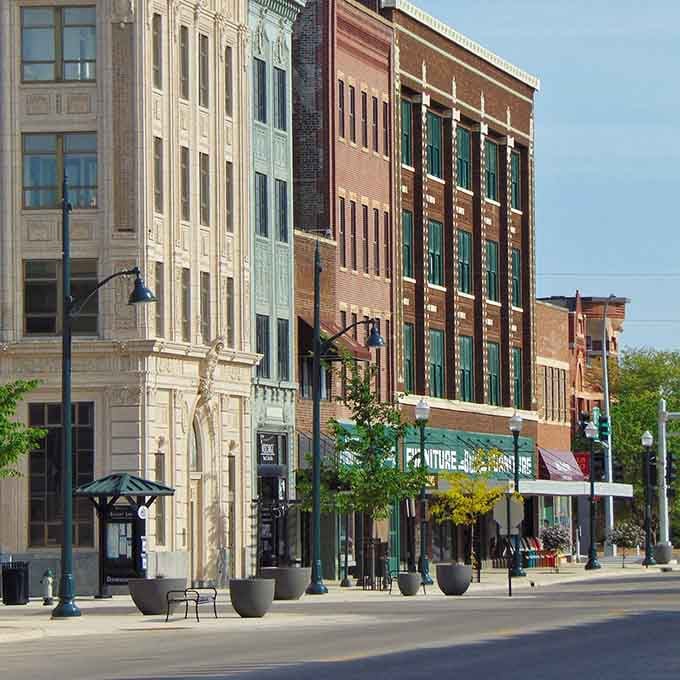 Historic buildings frame Albert Lea's Main Street, where your retirement check buys more than just necessities&mdash;it buys community.