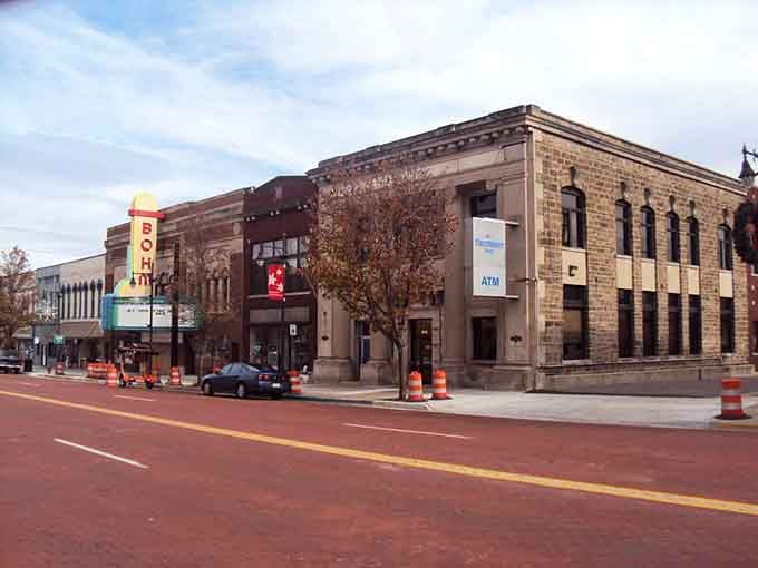 Downtown theaters and solid stone banks remind you when Main Streets were the heart of every community's daily life.