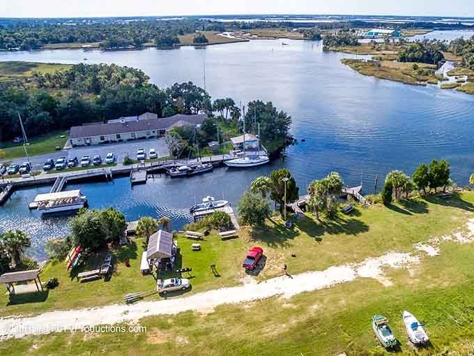 From above, this waterway paradise looks like someone scattered emerald islands across a giant blue canvas just for fun.