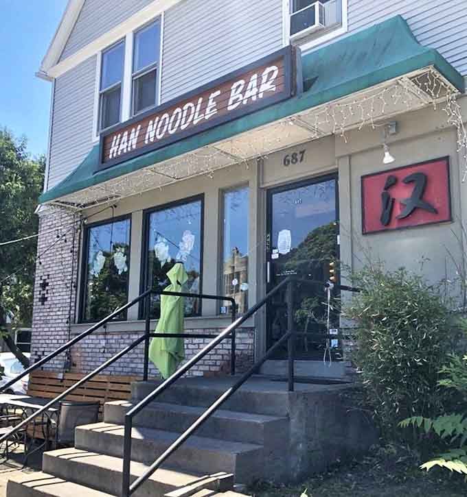 Han Noodle Bar's modest exterior belies the hand-pulled magic happening inside &ndash; where noodle artisans transform simple dough into chewy perfection.