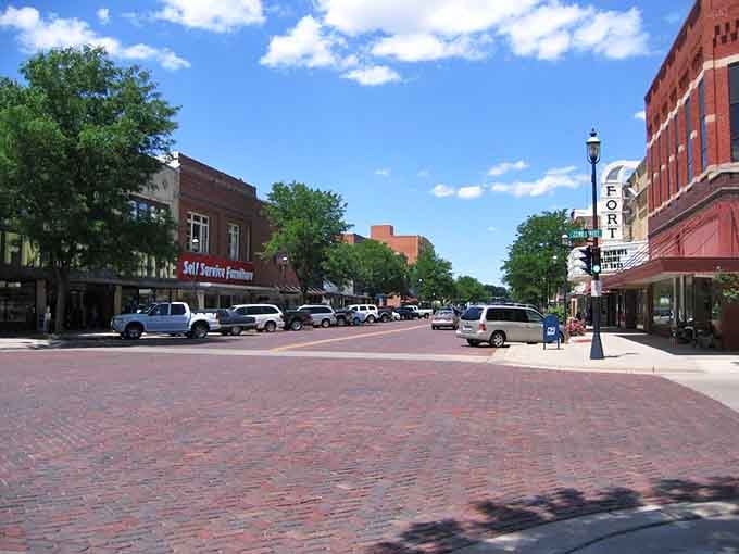 Kearney's brick-paved downtown invites leisurely strolls without emptying your wallet on a beautiful Nebraska day.