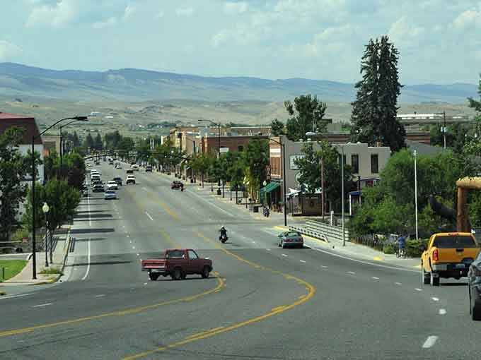 Downtown Lander stretches toward the horizon, where mountains cradle this charming Wyoming town like a mother holding her favorite child.