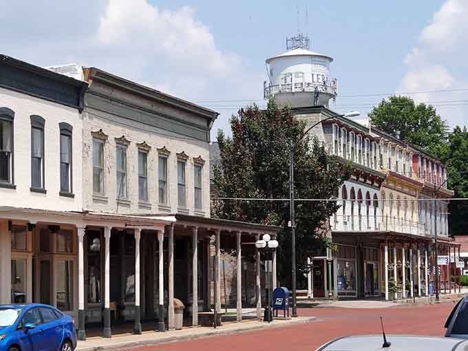 Sunlight filters through leaves onto sidewalks where generations have strolled, shopped, and built memories that last lifetimes together.