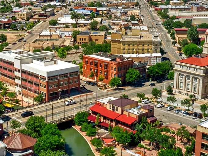 Pueblo's revitalized riverwalk creates an urban oasis where water, greenery, and historic buildings create a perfect afternoon escape.