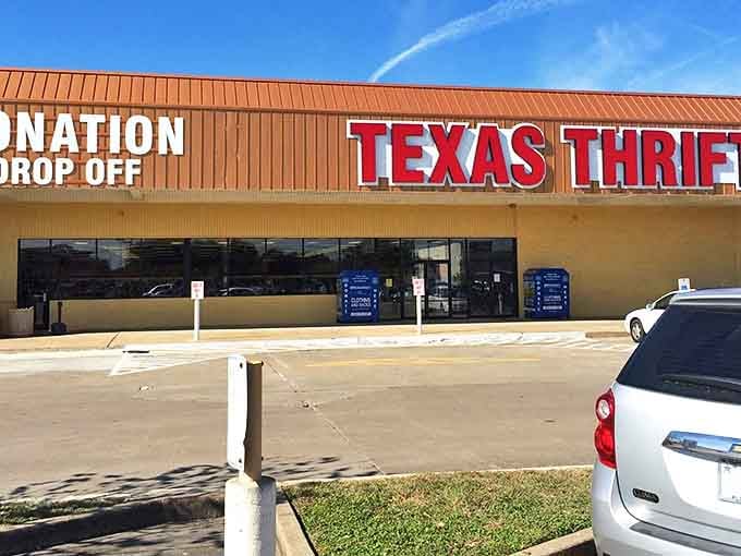 The donation drop-off sign tells you everything &ndash; this place keeps fresh inventory flowing like a well-oiled machine.