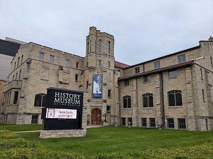 History wrapped in limestone! Appleton's castle-like museum stands as a testament to preservation with medieval flair.