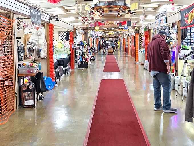 That red carpet treatment makes every shopper feel like royalty browsing through endless vendor booths.
