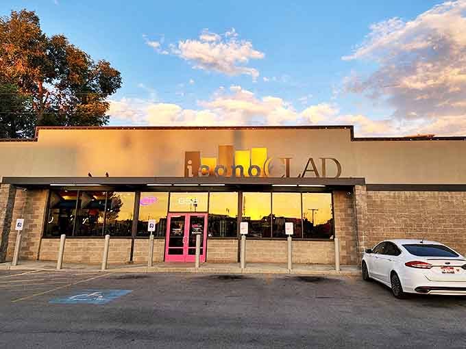 IconoCLAD's understated storefront hides a wonderland of vintage fashion inside. Like stepping into a time machine with better style options.