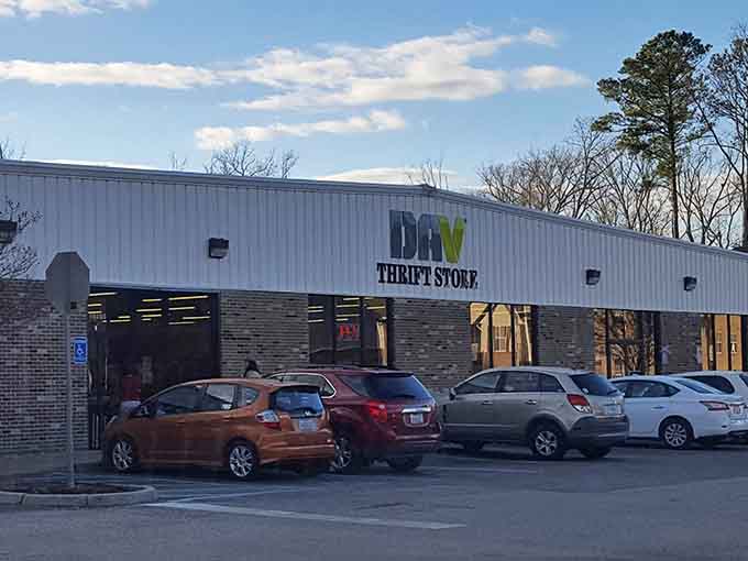 The corrugated metal exterior gives this place an honest, no-nonsense vibe that promises straightforward bargains without the fuss.