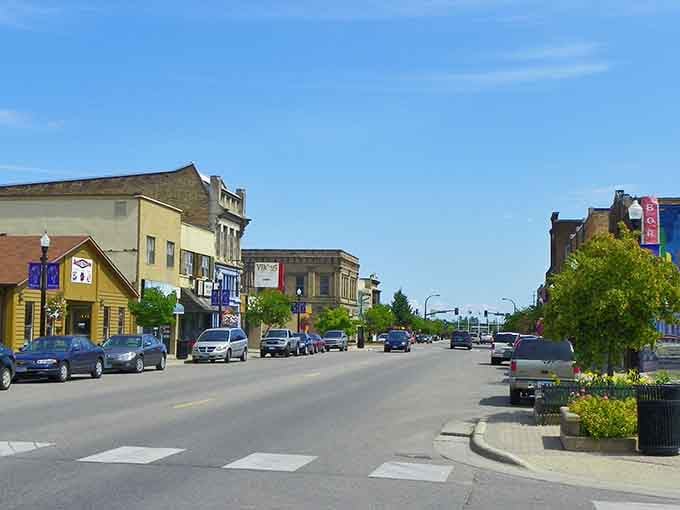 That Tudor-style building adds European flair to International Falls, where affordable living meets international character and charm.