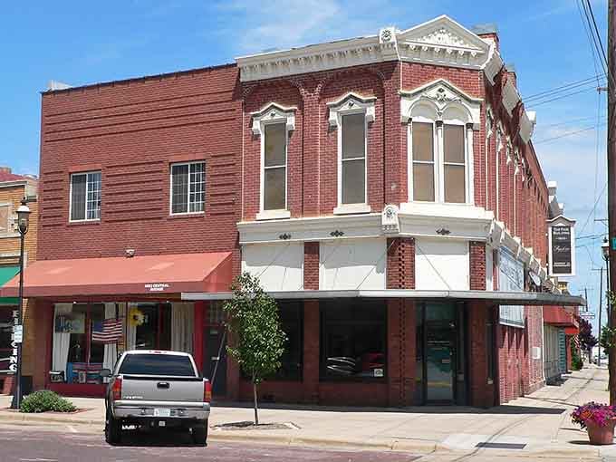 Historic buildings line Kearney's charming downtown, where your budget breathes easier than in big cities.