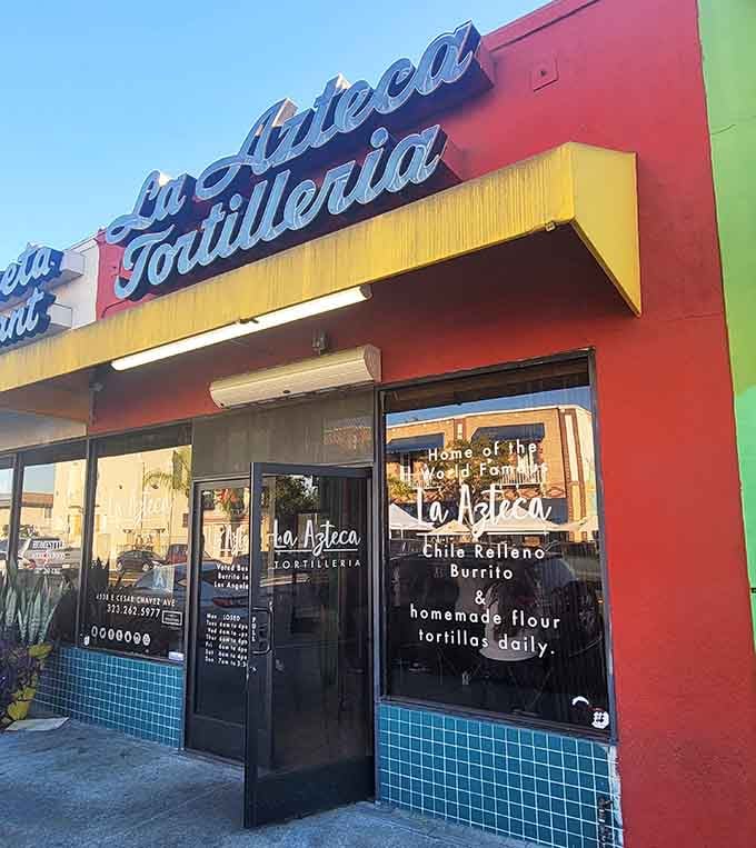 The cheerful storefront promises homemade tortillas and delivers authentic flavors that'll make your taste buds dance.