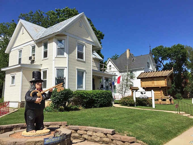 When a troll greets you from someone's front lawn, you know you've found a town with serious whimsy credentials.