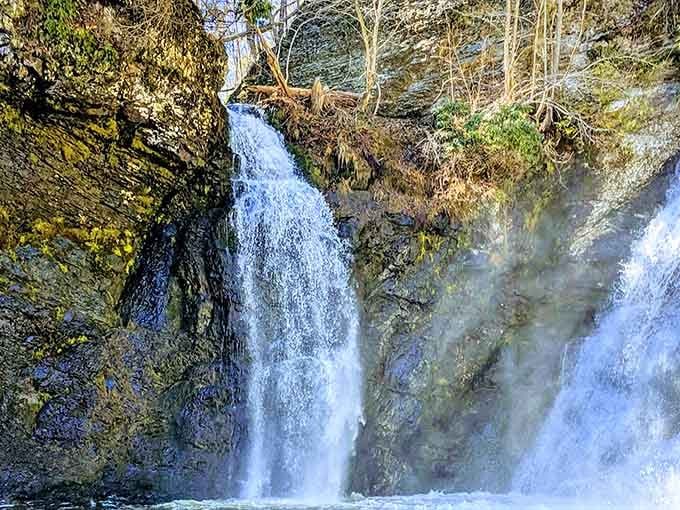 Sunlight catches the mist just right here, sometimes creating rainbows that'll make you believe in magic again.