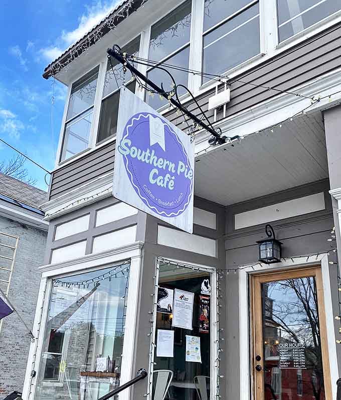 Morning light bathes Southern Pie Cafe's inviting storefront&mdash;a portal to a world where breakfast, lunch, and pie live in perfect harmony.