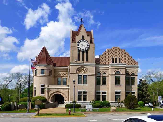 This architectural gem blends Romanesque Revival style with Southern charm, proving courthouses can be downright gorgeous.