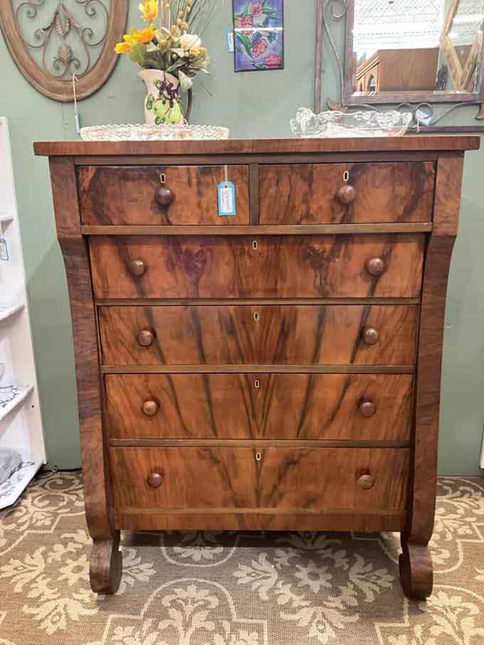 Solid wood craftsmanship that makes modern furniture look like a temporary houseguest.