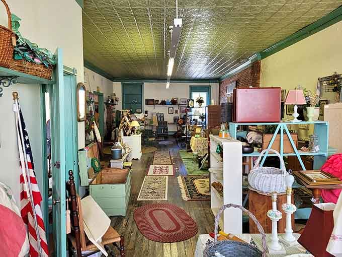 Step into this antique shop and prepare for a treasure hunt where every corner holds someone's past waiting to become part of your future – nostalgia not included in the price.