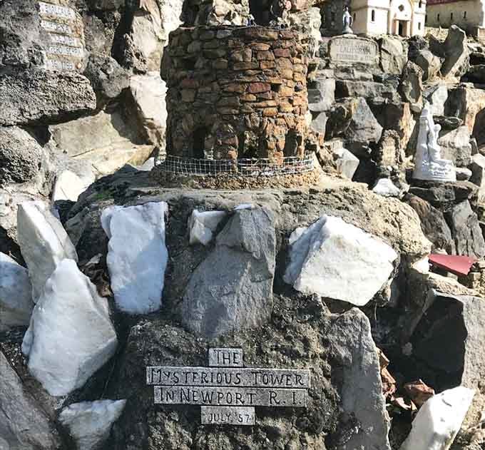 The Mysterious Tower stands proud, built from salvaged materials that once had much humbler purposes in their previous lives.