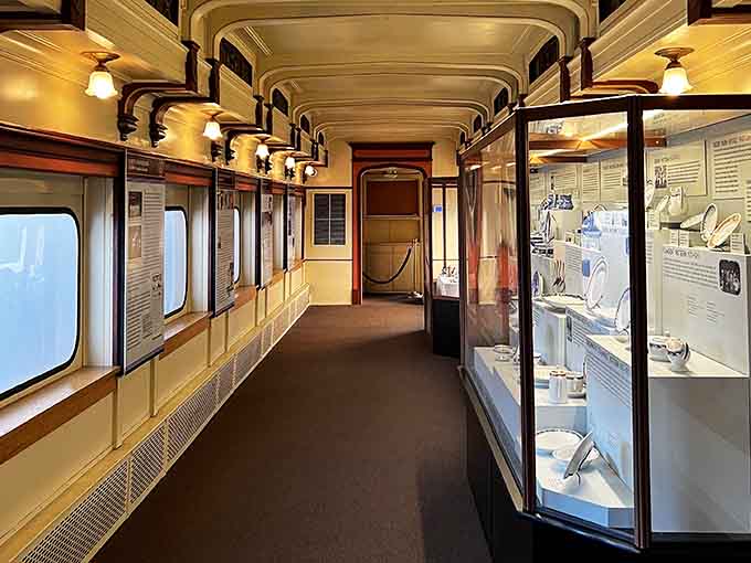 These vintage passenger cars once carried travelers in style that would make first-class airlines jealous today.