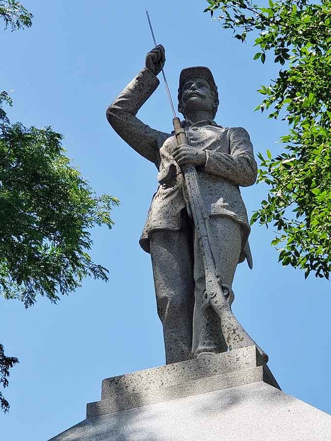 This Civil War monument watches over the town square, a reminder of Baraboo's deep roots in American history.