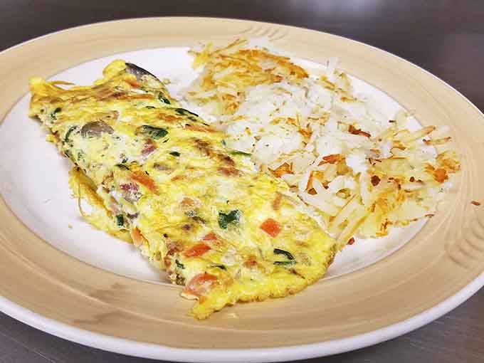 A country omelet loaded with vegetables and perfectly cooked eggs that would make your grandmother proud.
