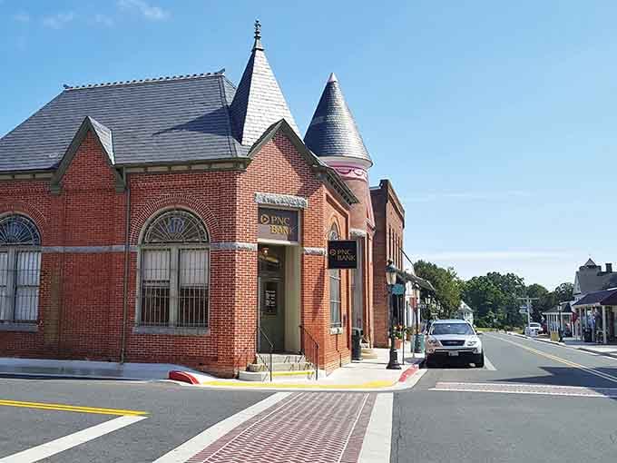 Even the bank building looks like it could be a museum piece in this town.