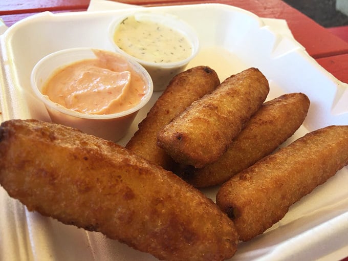 Fried pickles with dipping sauces because sometimes vegetables need a little encouragement to be truly irresistible.