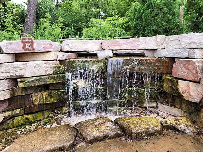 A miniature waterfall that proves nature's soundtrack beats any playlist you've got queued up on your phone.