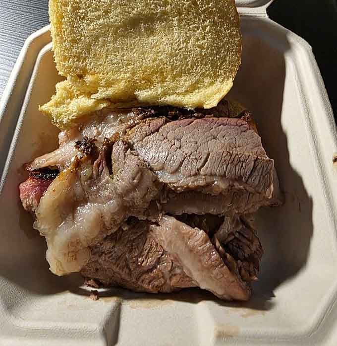 Brisket so tender it practically melts, paired with cornbread that could make your grandmother weep with joy.