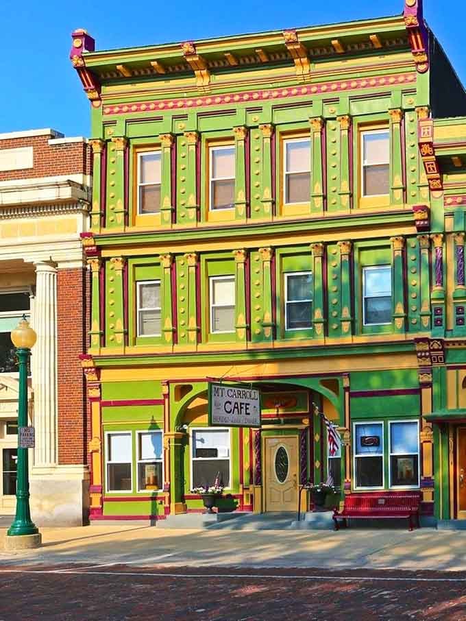 That bright green and yellow facade isn't a fever dream, it's Springfield's way of keeping downtown colorful and interesting.