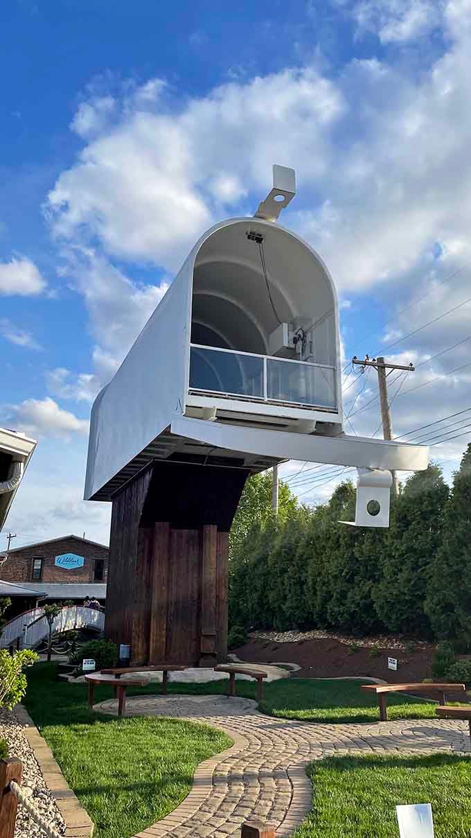 This mailbox could handle your entire Amazon wish list in one delivery, flag and all, no questions asked.
