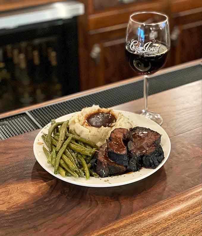 Braised beef short ribs so tender they practically fall apart when you look at them, served with style.