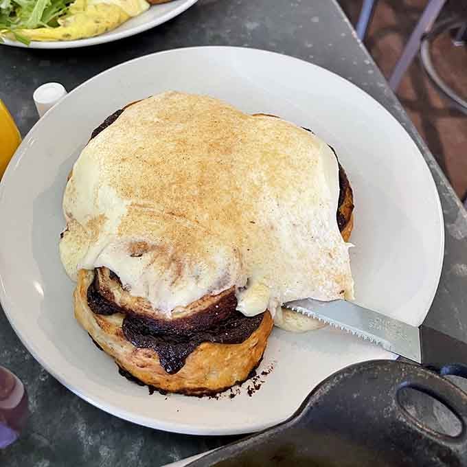 When cinnamon and bread meet in perfect harmony, topped with enough sweetness to make your morning sing with happiness.
