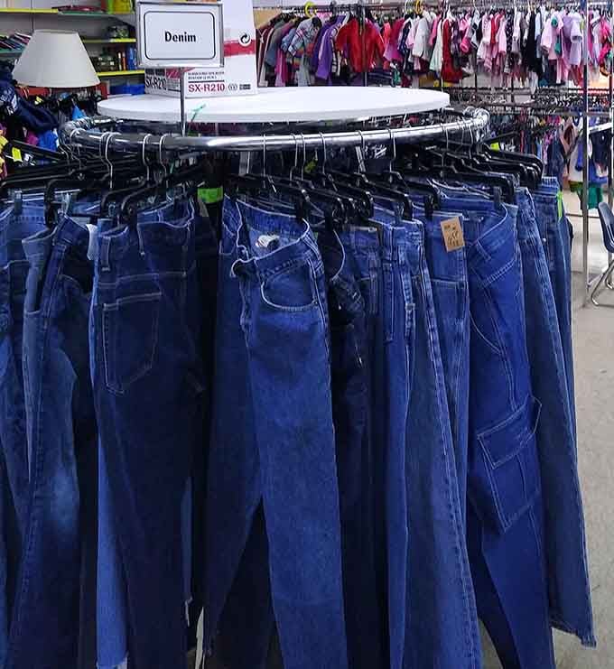 A denim lover's paradise where every pair of jeans has a story, and none of them cost a fortune.