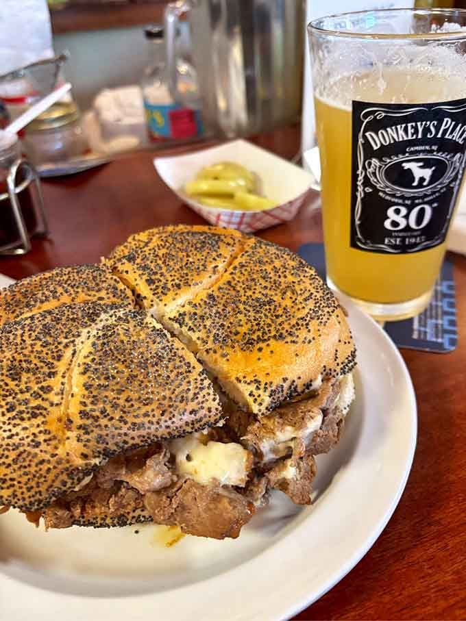 That poppy-seed crown deserves its own throne, and yes, that's a proper beer pairing right there.