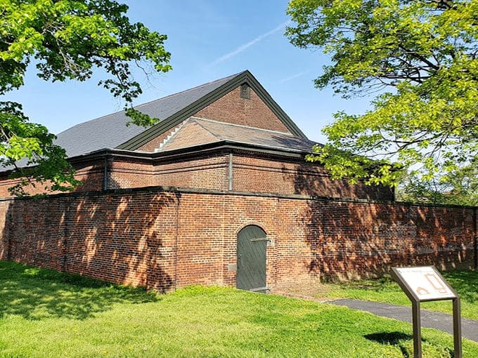 The powder magazine's thick walls once protected explosive secrets, now it protects fascinating stories from the Civil War era.