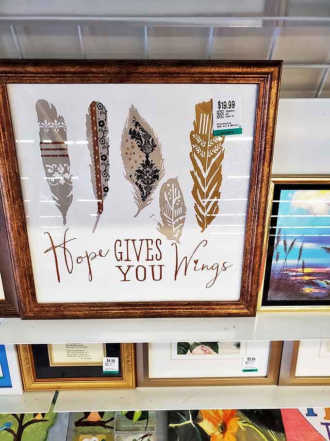 "Hope Gives You Wings" indeed&mdash;especially when you can snag inspirational wall art for less than the cost of a fancy coffee.