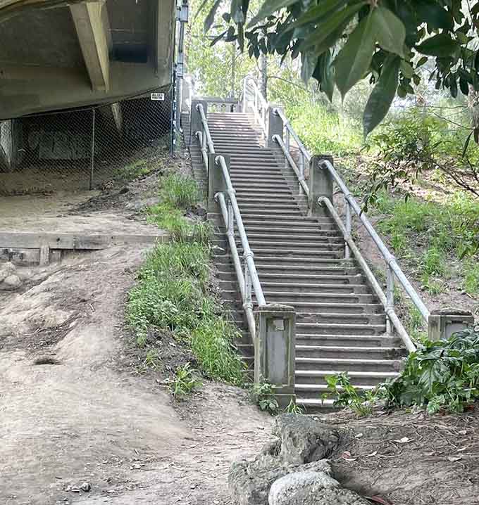 These stairs lead you down into the troll's domain, like descending into a modern-day mythological realm.