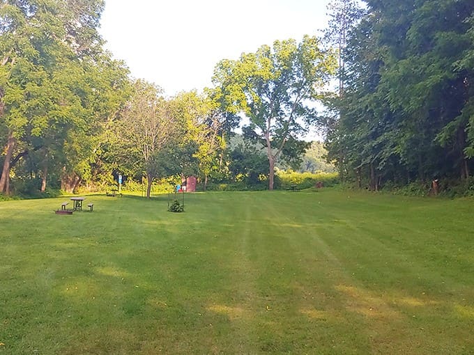 Frieden Park's emerald expanse invites picnickers and daydreamers alike &ndash; the kind of place where cloud-watching qualifies as a legitimate afternoon activity.