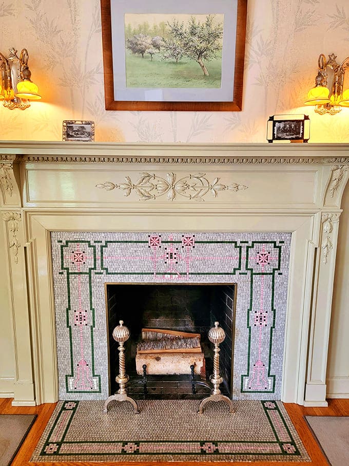 Even the fireplaces at Glensheen are works of art, featuring intricate tilework that demands your undivided attention.