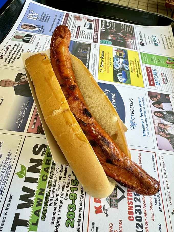 This foot-long beauty shows off those perfect grill marks that signal serious flavor is about to happen.