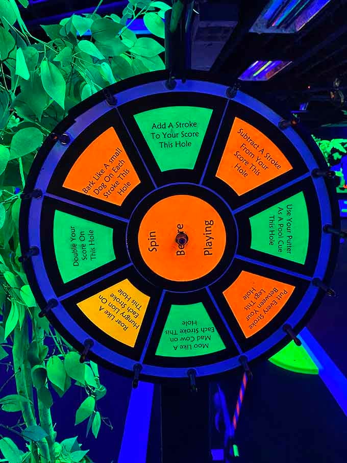 Spin the wheel and let fate decide your golfing destiny, adding delightful chaos to an already unpredictable game.